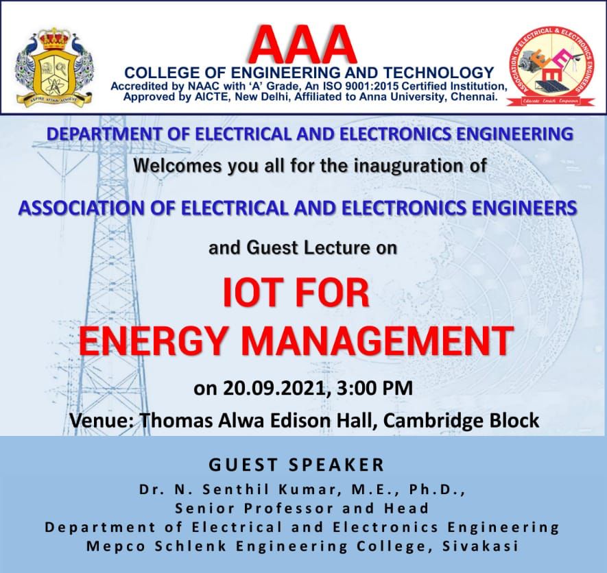 Inauguration of Association of Electrical and Electronics Engineers on ...
