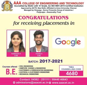 CSE – AAA College of Engineering & Technology, Sivakasi