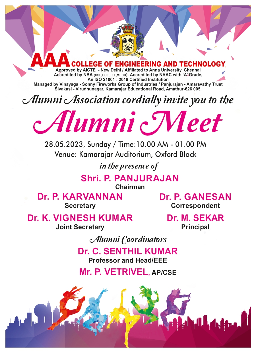 Alumni Meet on 28.05.2023 – AAA College of Engineering & Technology ...