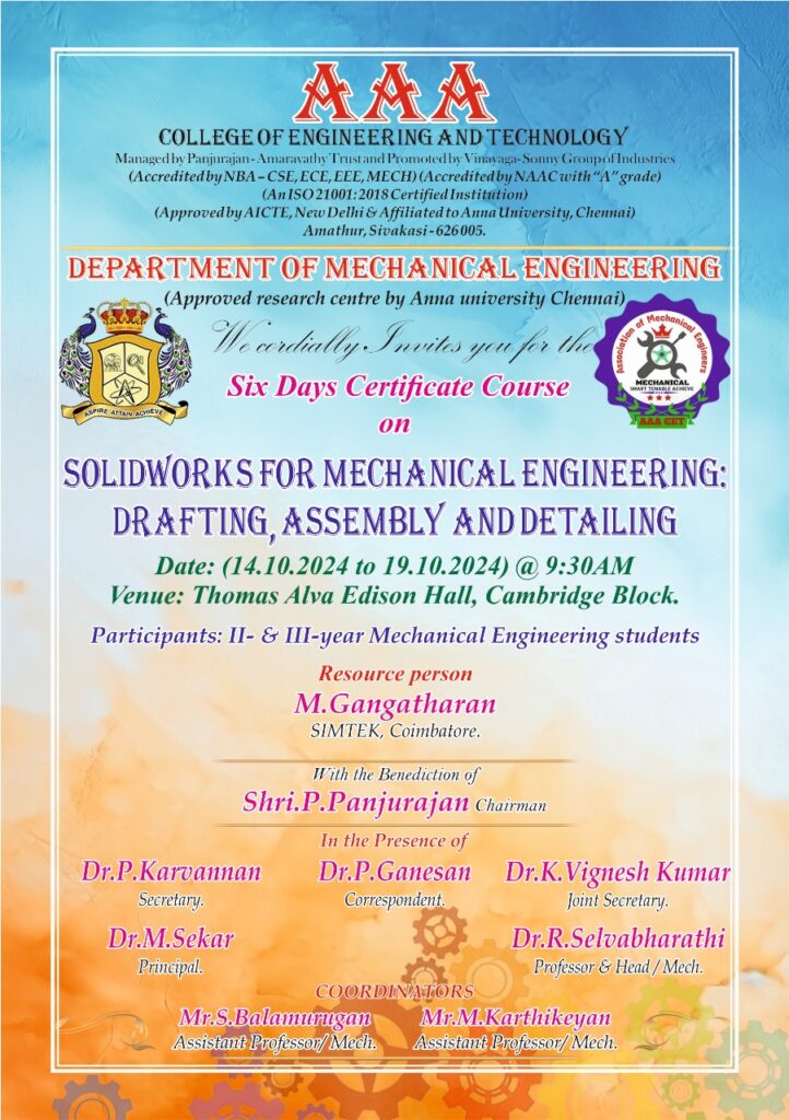 Department Activities – AAA College of Engineering & Technology, Sivakasi